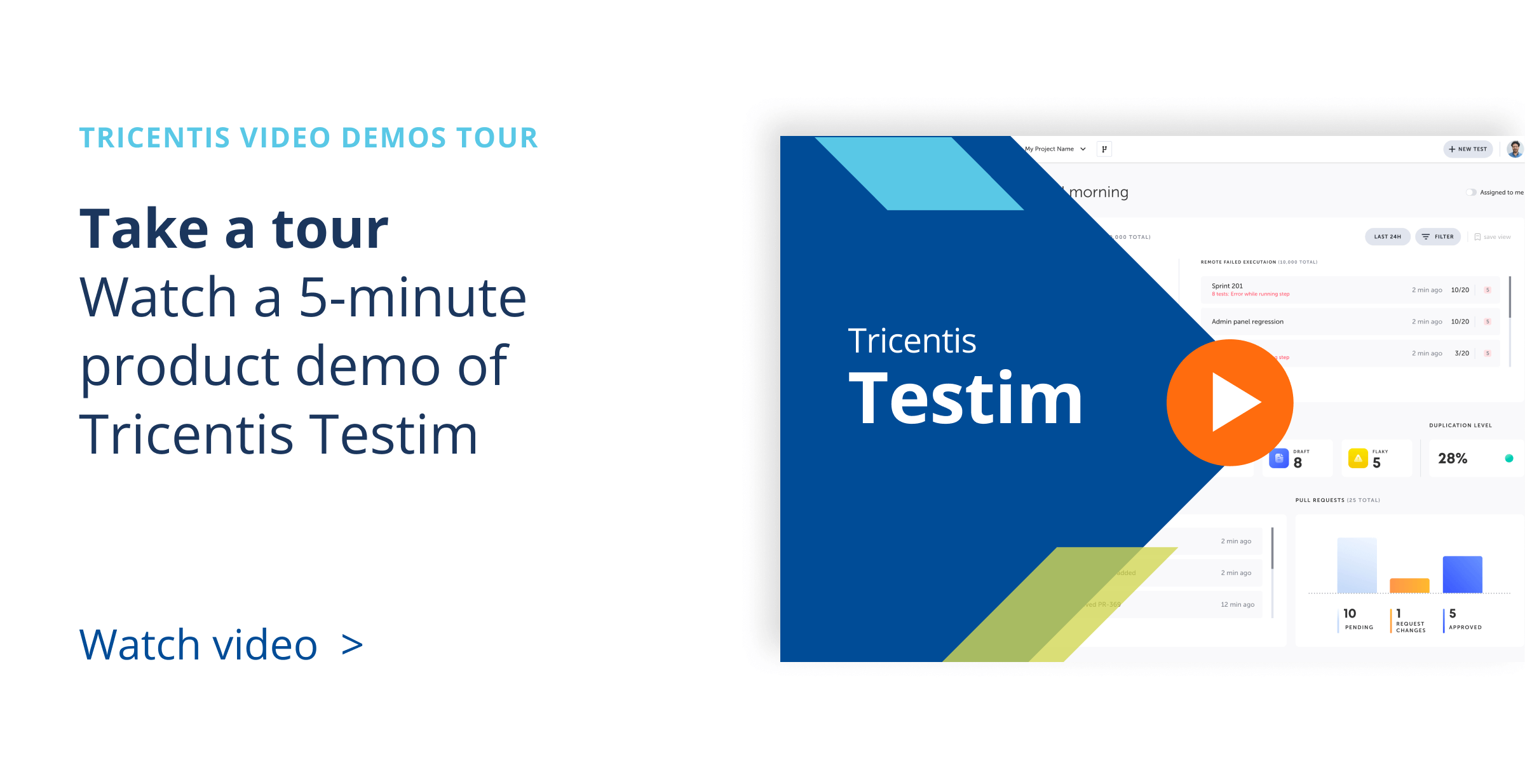 Tricentis Testim Product Tour Video Tricentis
