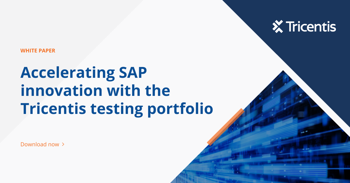 Accelerating SAP innovation with the Tricentis testing portfolio ... Accelerating SAP innovation with the Tricentis testing portfolio ...