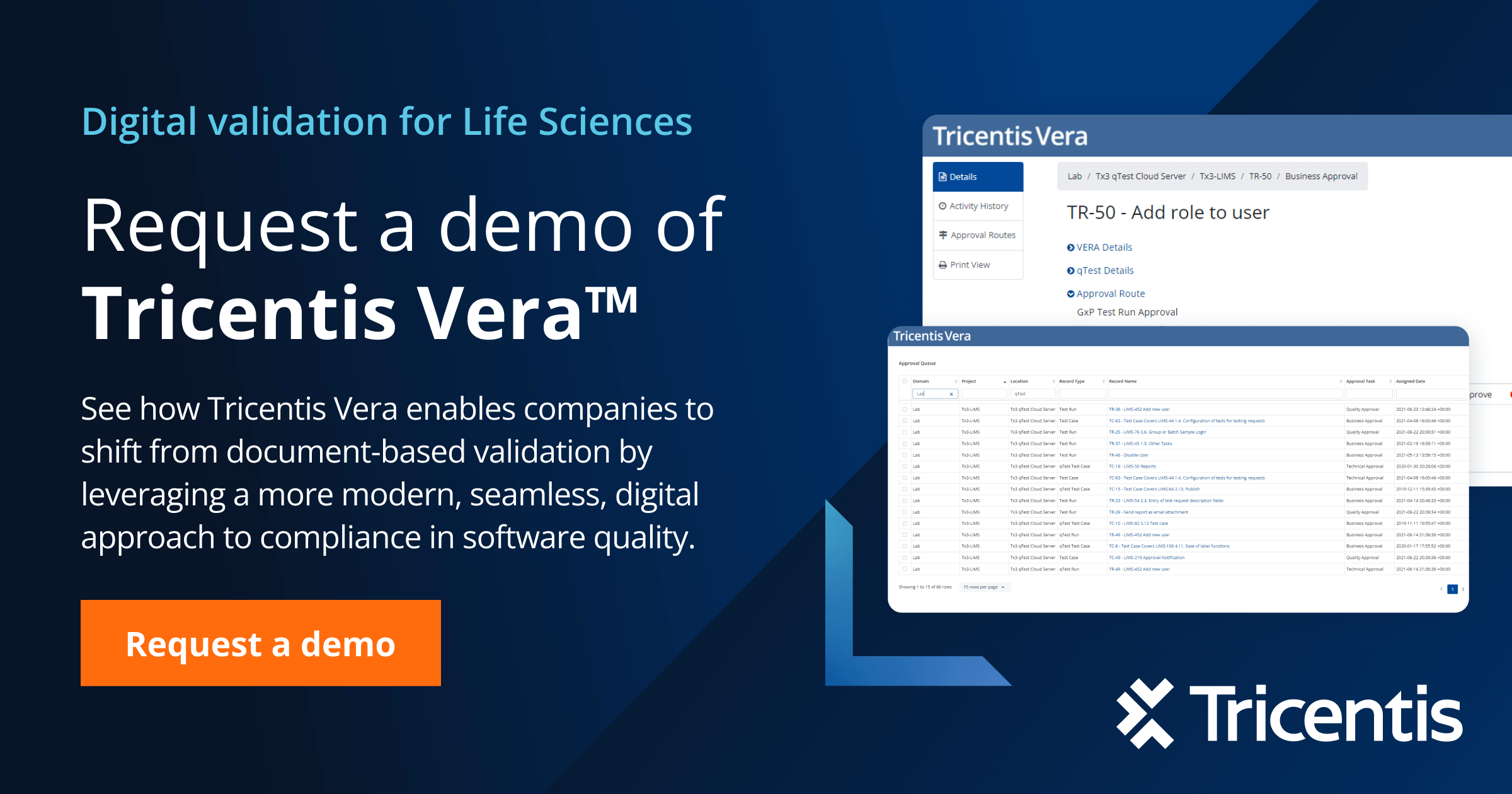 Request a demo of Tricentis Vera