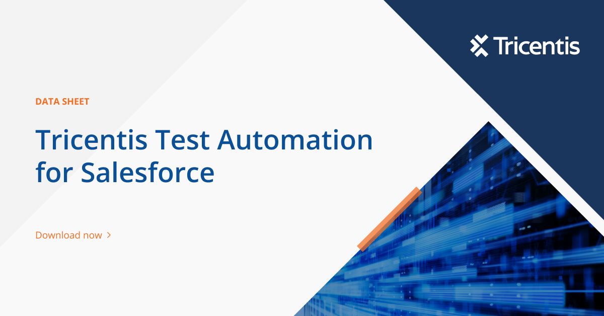 Tricentis Test Automation for Salesforce data sheet - Tricentis