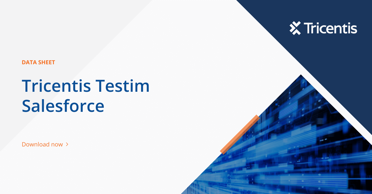 Tricentis Testim Salesforce Data Sheet Tricentis