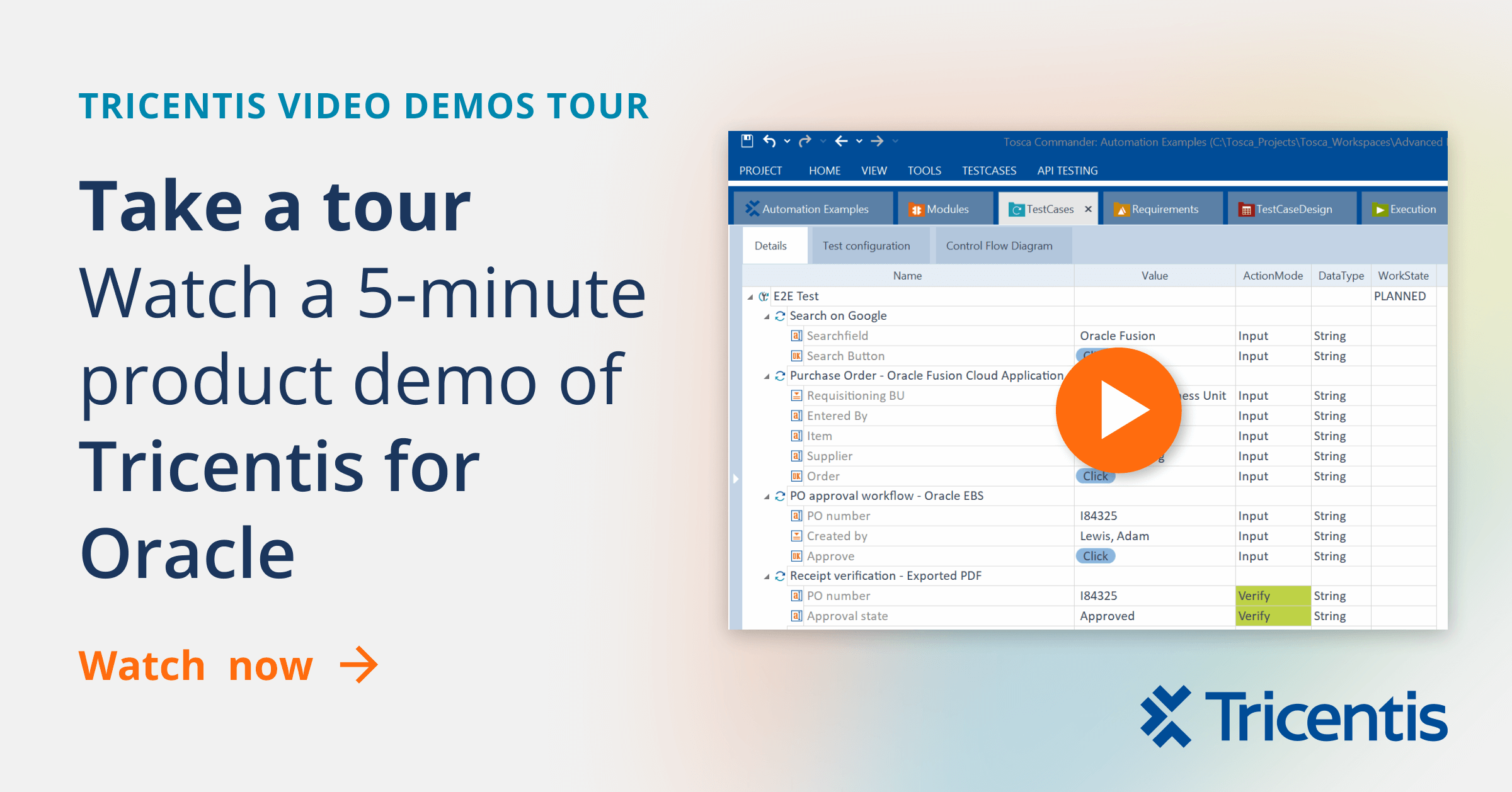 Tricentis For Oracle Product Tour Tricentis