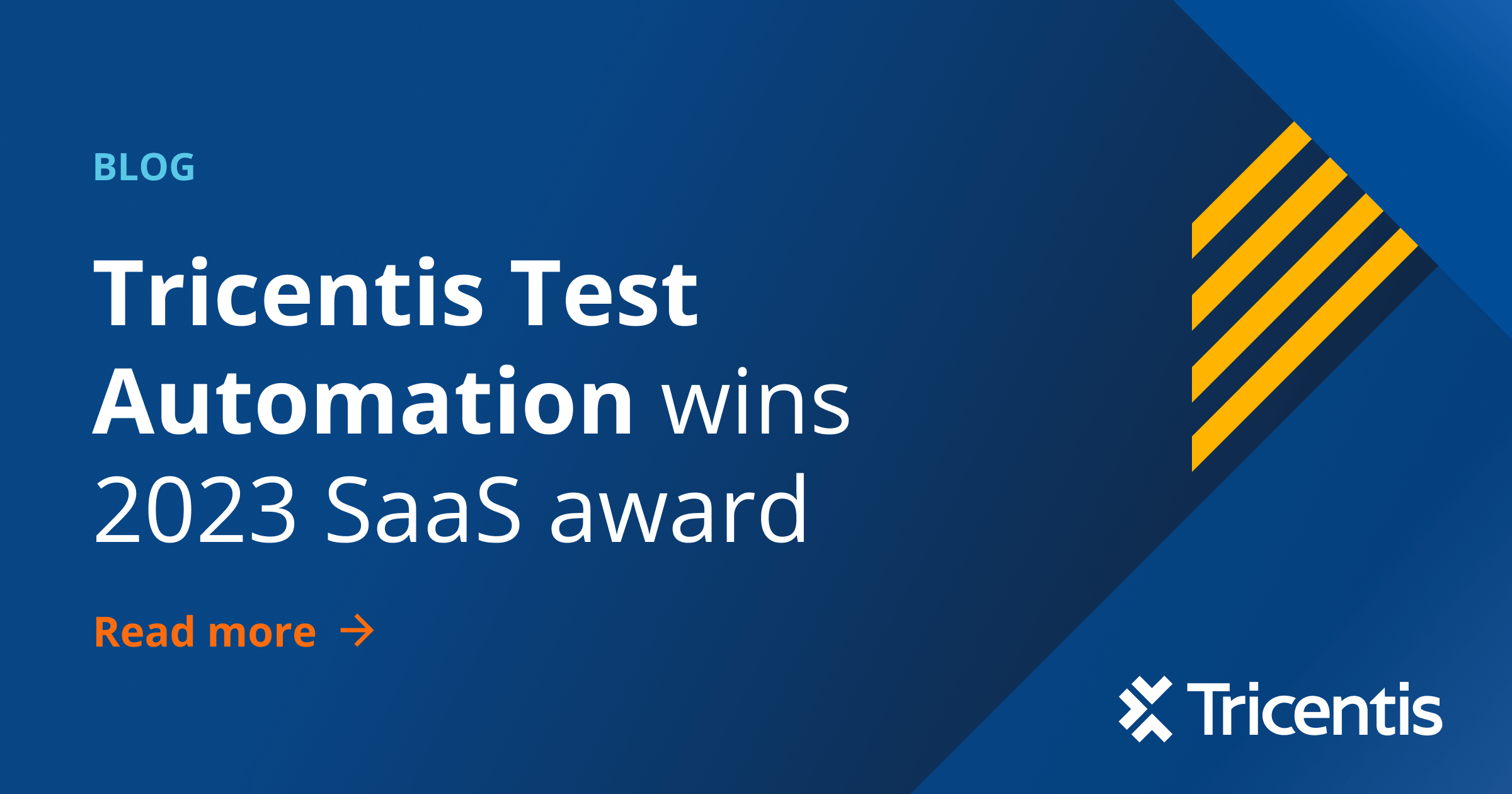 Tricentis Test Automation wins 2023 SaaS award - Tricentis Tricentis Test Automation wins 2023 SaaS award - Tricentis
