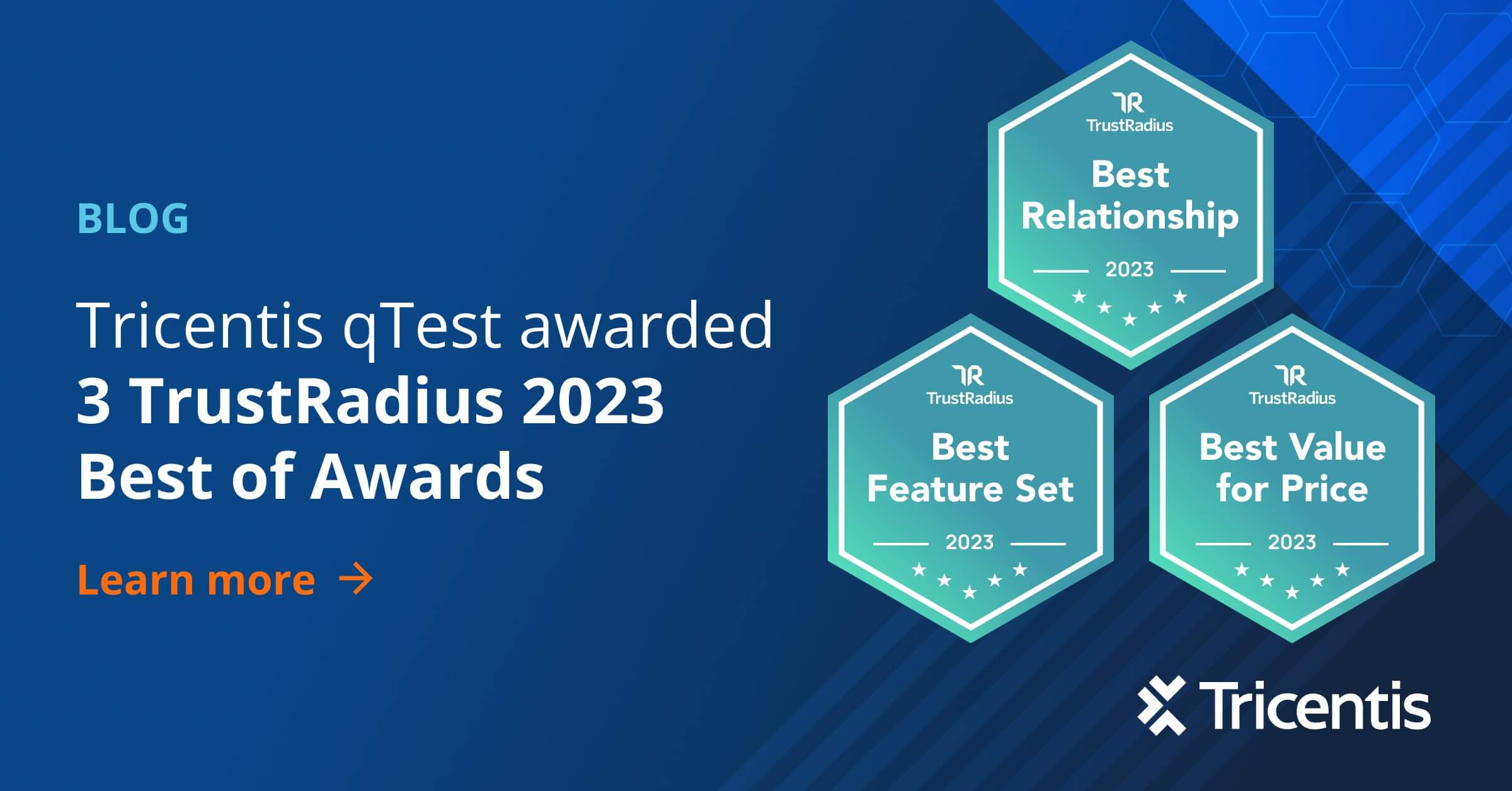 Tricentis qTest awarded 3 TrustRadius 2023 Best of Awards - Tricentis