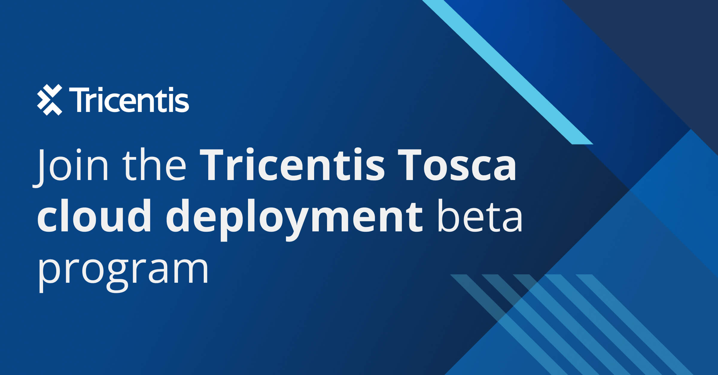 Tosca cloud deployment beta program - Tricentis