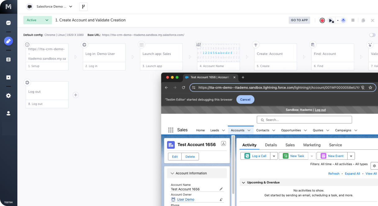 Demander une démo de Tricentis Testim Salesforce - Tricentis
