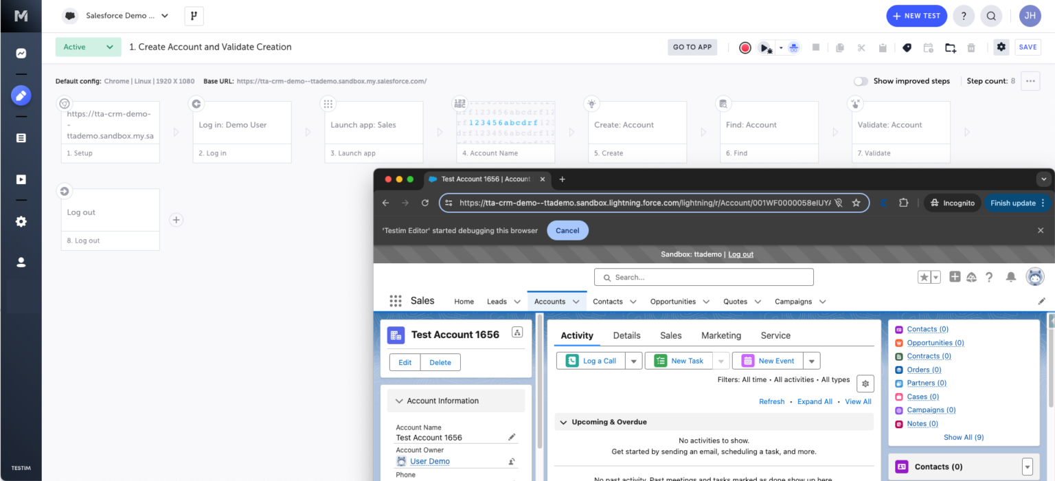 Testim Salesforce Fast Low Code Test Automation Tricentis