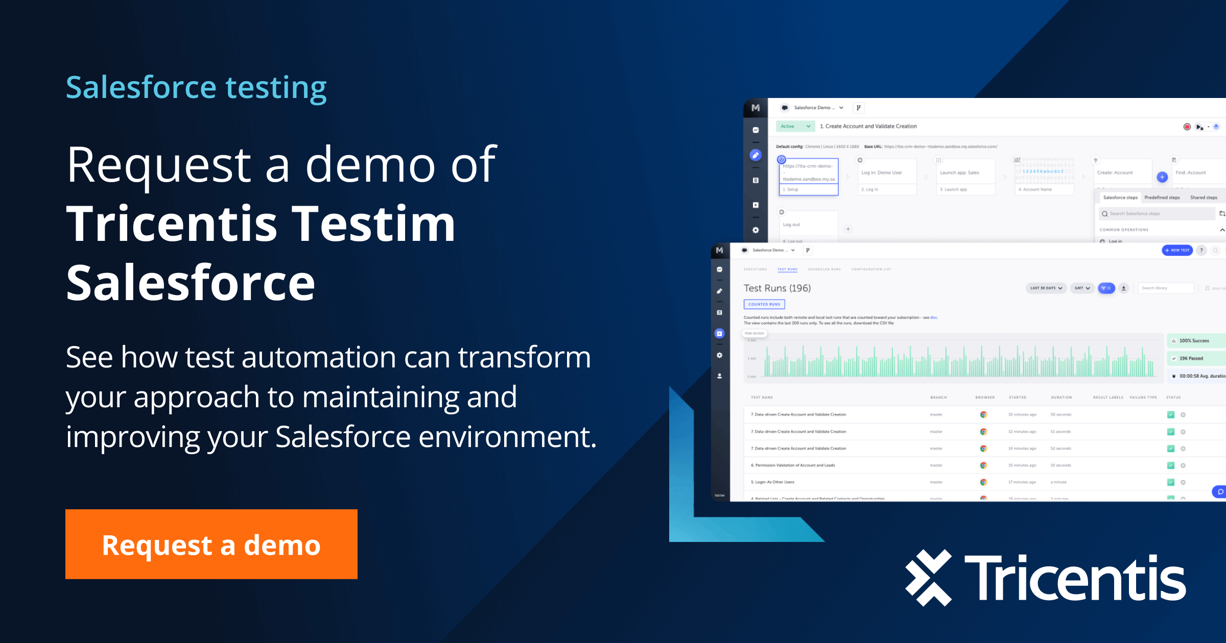Tricentis Testim Salesforce - Request a demo