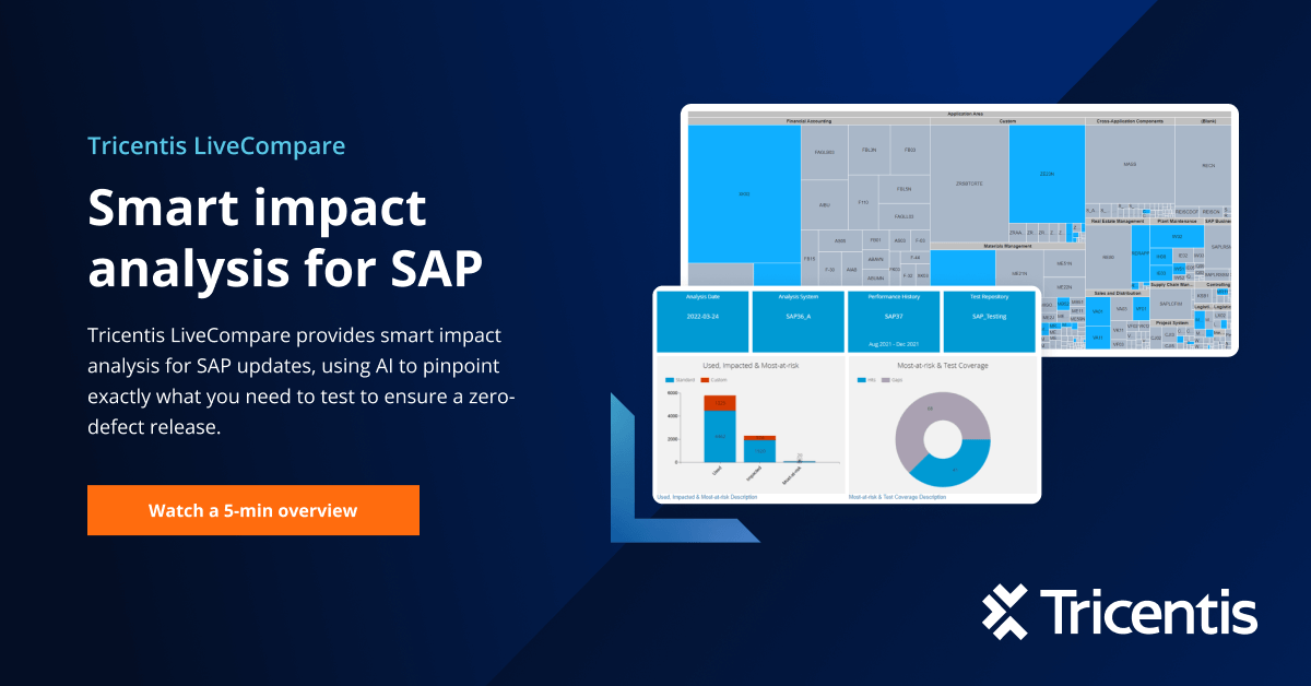 Tricentis LiveCompare for AI-powered Test Impact Analysis | Tricentis