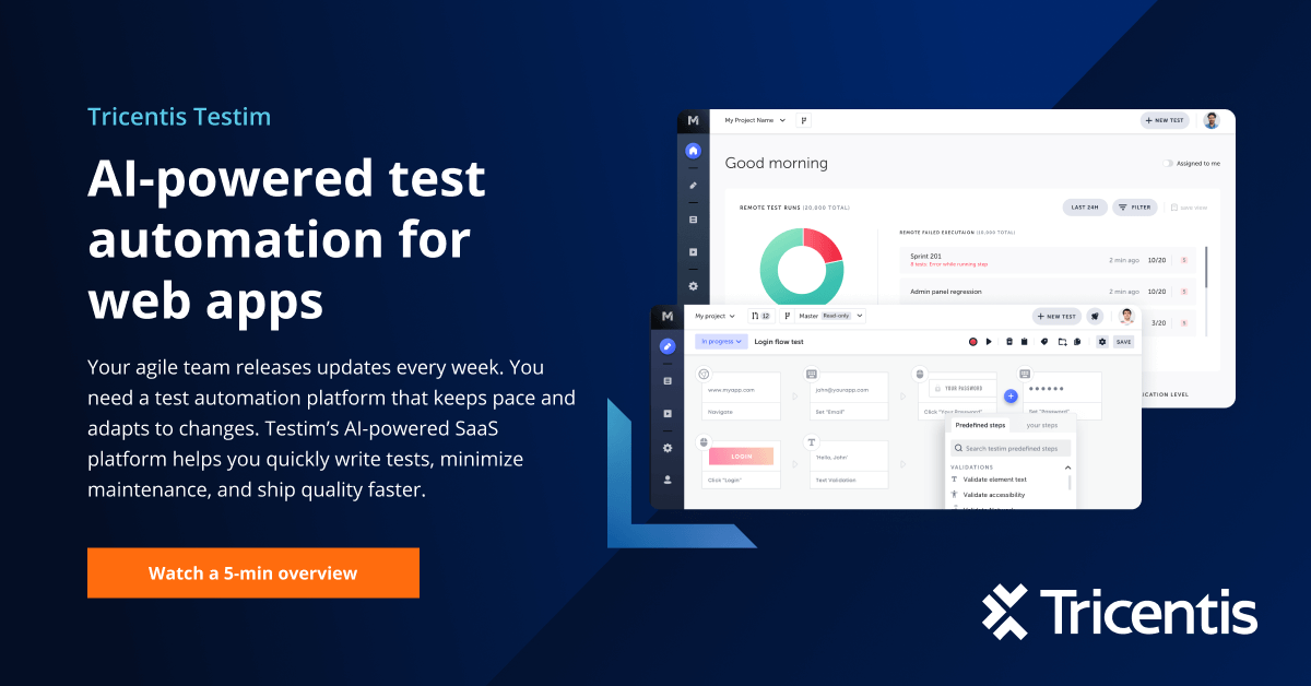 Testim: AI-powered test automation - Tricentis