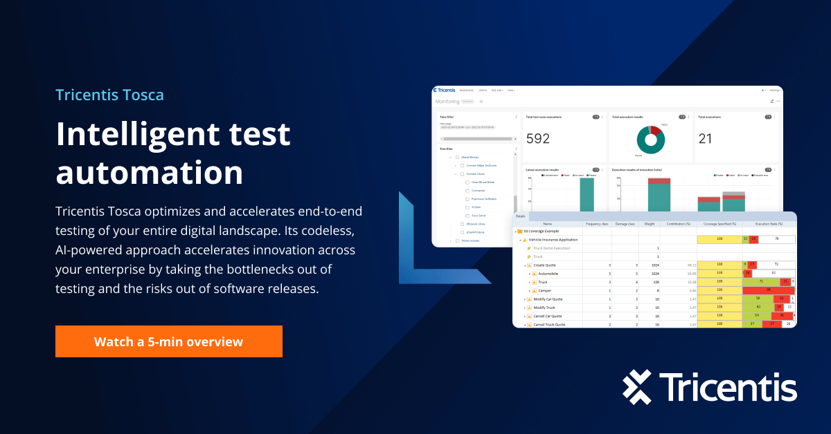 AI-powered automated continuous testing - Tricentis Tosca