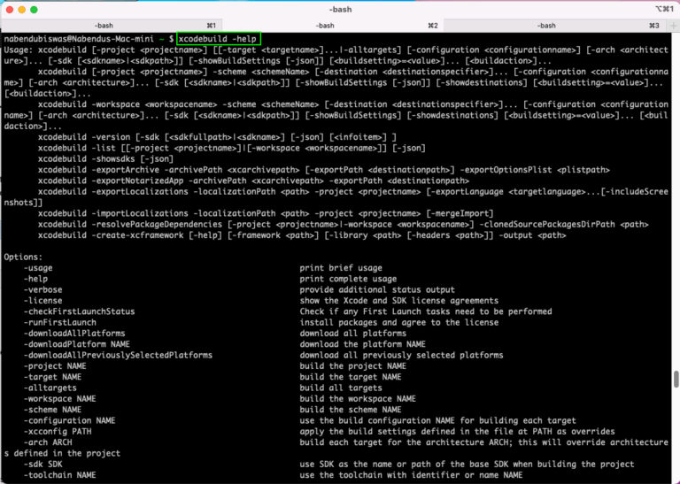 Using xcodebuild to build from the command line - Tricentis